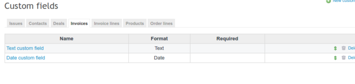 Custom fields | RedmineUP Help | Invoices plugin documentation
